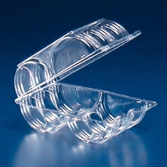 Surelock Hinged Lid Donut/Cookie Container holds 6, Clear PET Plastic ...