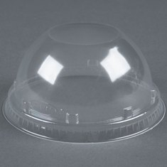 Dart - Lid, Dome Lid without Hole, Clear PET Plastic, Fits 12-24 oz ...